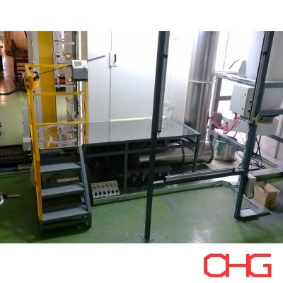 China Customized Powder Coating Line with PVC Spray Booth 300 Lux Lighting 6 Gun System for sale