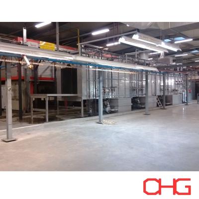 China Automatic Powder Coating Booth Pretreatment Spray System with 300+ Lux Lighting and Custom Power Wash for sale
