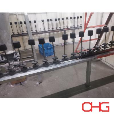 China Automotive Oil Filter Housing Powder Coating Line 12000mm Monorail Conveyor 380V for sale