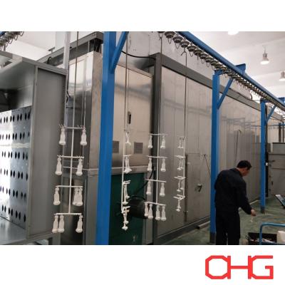 China Automatic Glass Lubricant Wet Paint Line with Conveyor System for Titanium Alloy Forging Protection for sale