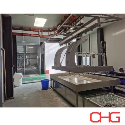 China Glass Lubricant Spraying Line for Titanium Alloy Forging Components 2000 kg Capacity for sale