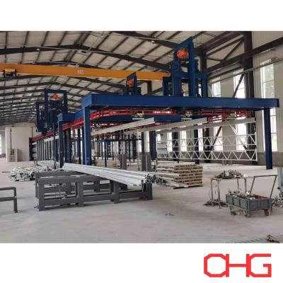 China Metal Structural Parts Powder Coating Production Line 200kg/h Overhead Conveyor for sale