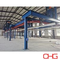 China Powder Coating Line Designed for Aluminum Extrusions with Customized Finishing System and Overhead Conveyor for Production Flow for sale