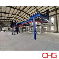 China Automatic Powder Coating Line for Aluminum Profiles with Overhead Conveyor 120m Length for sale