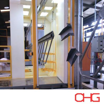China Automatic Powder Coating Production Line with PVC Spray Booth and 600mm Conveyor System for sale