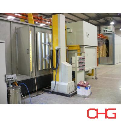 China Automatic Powder Coating Line for Aluminum Profiles with Electrostatic Spray Guns 600mm for sale
