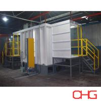 China Powder Coating Line with PVC Spray Booth 300 Lux Lighting Dual Spray System for sale