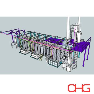China Fan Shaped Nozzle Pretreatment Spray Tunnel for Powder Coating Production Line with 5-Stage Cleaning Process for sale