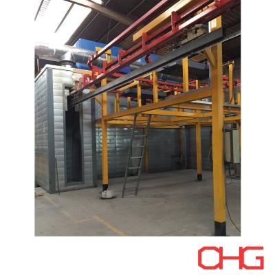 China Manual Loading Unloading Powder Coating Line for Aluminum Profiles 120m/h for sale