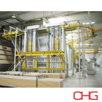China Powder Coating Line Overhead Conveyor Lifting 1.5 m/min for Steel Electrical Control Cabinets for sale