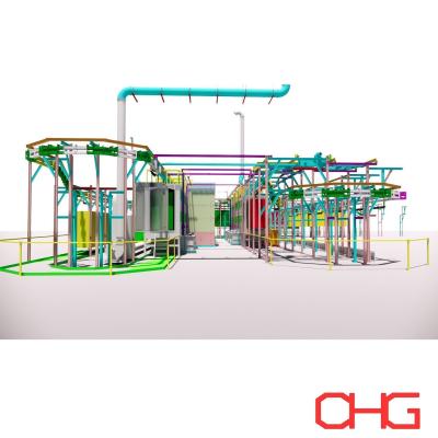 China Automatic Dipping and Spray Pretreatment Line for Electrophoresis/Electrophoretic Coating Advanced Powder Coating Method for sale