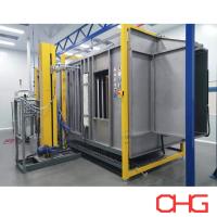 China Automatic Stainless Steel Powder Coating Booth with Custom Technical Data and 300 Lux Lighting for sale