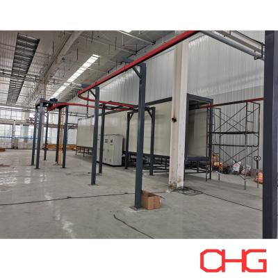 China Automated Powder Coating Line for Aluminum Profiles with Conveyor System 200mm for sale