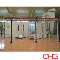 China PVC PP Spray Paint Equipment Coating Booth with 300 Lux LED Lighting and Automatic Spray Guns for Powder Coating Production for sale