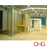 China Stainless Steel Automatic Electrostatic Powder Coating Spray Booth with 300 Lux Lighting and Customizable Design for sale