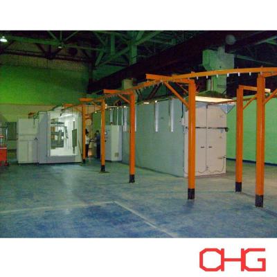 China Customized Powder Coating Line with Manual Spray Guns 1 Set Min Order Overhead Conveyor System for sale