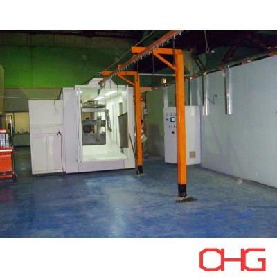 China Customized Manual Powder Coating Line Carbon Steel Spray Booth 70-85% Transfer Efficiency for sale
