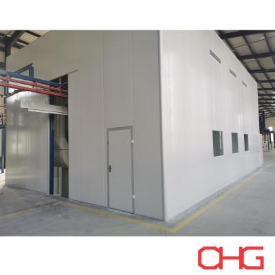 China Industrial Powder Coating Booth Stainless Steel PP Carbon Steel with 300 Lux Lighting and ISO Clean Room Standards for sale