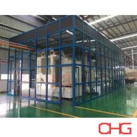China Stainless Steel PVC Carbon Steel Powder Coating Booth with Clean Room | Automatic Spray System 300 Lux Lighting for sale