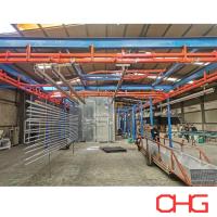 China Automatic Customized Powder Coating Line for Aluminum Profiles 120m Overhead Conveyor for sale