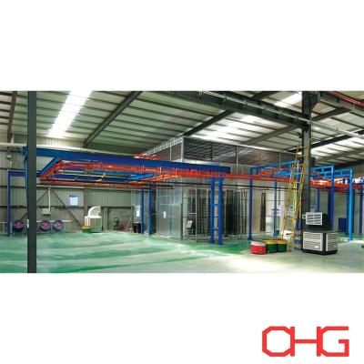 China Automatic Powder Coating Line for Aluminum Profiles 200-6000mm Overhead Conveyor for sale