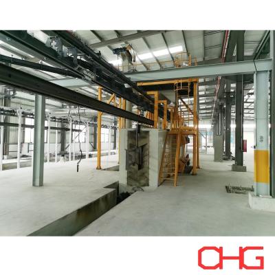 China Customizable Electrostatic Powder Coating Production Line with PP Spray Booth and Overhead Conveyor System for sale