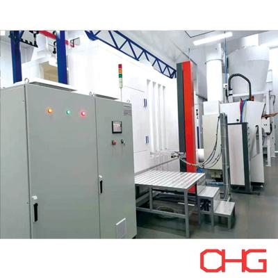 China Custom Automatic Electrostatic Powder Coating Line 200kg Overhead Conveyor PLC Control for sale