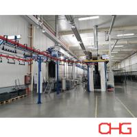 China Custom Automatic Electrostatic Powder Coating Line 200kg Overhead Conveyor PLC Control for sale