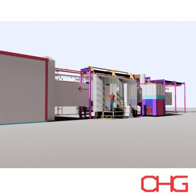 China Electrostatic Automatic Powder Coating Line 50-100kV 180-200°C for Metal Components for sale