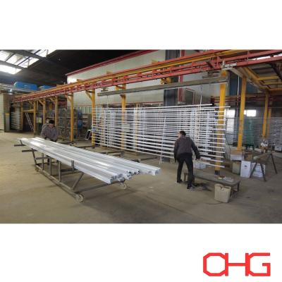 China Powder Coating Production Line for Aluminium Profiles 12000mm Overhead Conveyor for sale