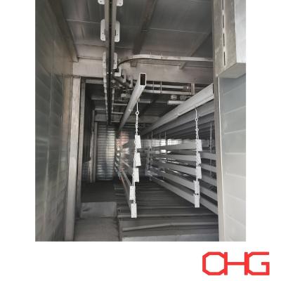 China Customized Overhead Conveyor Powder Coating Line for Aluminum Profiles 120m/min for sale