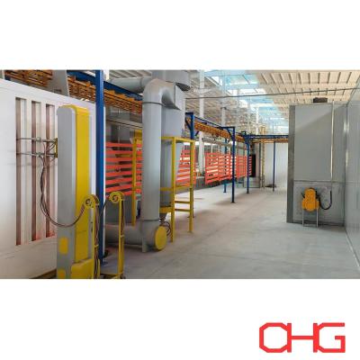 China Metal Substrate Powder Coating Line With Power Free Conveyor System for sale