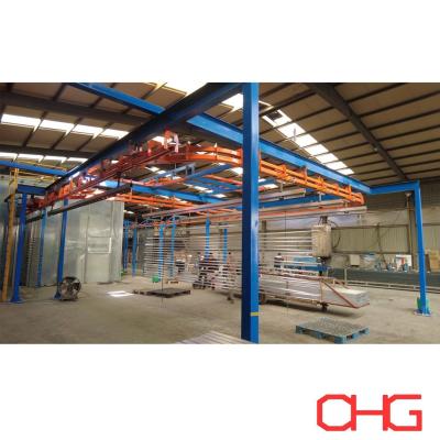 China PLC Controlled Powder Coating Line for Custom Aluminum Profiles 200mm Width for sale
