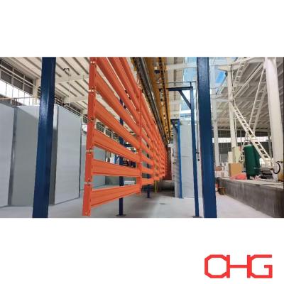 China Metal Shelves Powder Coating Line PP Spray Booth 13.5m Hanger Custom Solutions for sale