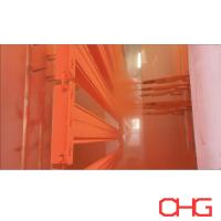 China PP Spray Booth Powder Coating Line for Metal Shelves 13.5m Hanger Automatic Gun for sale