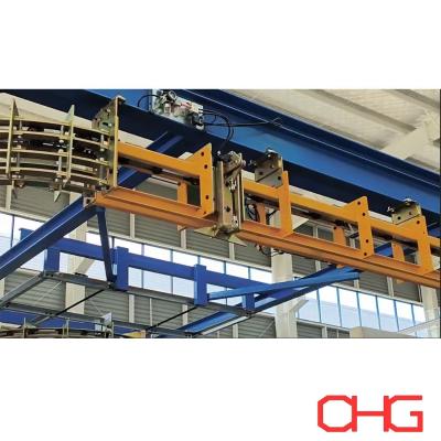 China Customized Electrostatic Powder Coating Line PP Spray Booth 13.5m Hanger P F Conveyor for sale