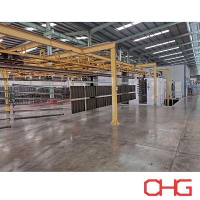 China Custom Electrostatic Powder Coating Line for Aluminum Profiles 120m/min Overhead Conveyor for sale