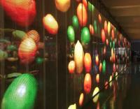 China Semi Outdoor Transparent LED Display 1000x500mm 1000-5000nits Glass Screen for sale