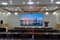 China Conference HD 16:9 LED TV Display 216 Inch Remote Control Movable Screen for sale