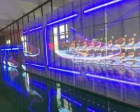 China Energy Saving Transparent LED Display 5000nits 100000 Hours for Theaters Glass Wall for sale