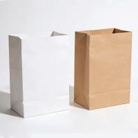 China Food Grade SOS Paper Bags Customizable Bakery Packaging Bags Brown / White for sale