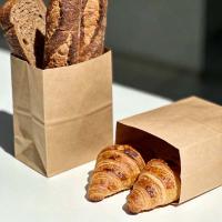 China Food Grade SOS Paper Bags Customizable Bakery Packaging Bags Brown / White for sale