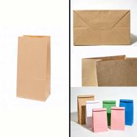 China Food Grade SOS Paper Bags Customizable Bakery Packaging Bags Brown / White for sale