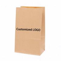China Food Grade SOS Paper Bags Customizable Bakery Packaging Bags Brown / White for sale