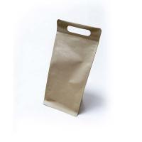 China Reusable Die Cut Bag Waterproof Kraft Paper Bags Tear Resistant With Aluminum Foil Liner for sale