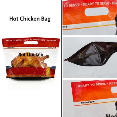 China Heat Resistant Roast Chicken Bag Custom Chicken Packaging Bags With Resealable Zipper for sale