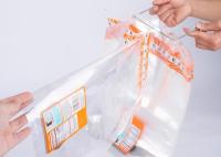 China Heat Seal Plastic Wicketed Bags Food Grade Flat Bottom Plastic Bags High Clarity for sale