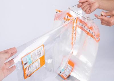 China Heat Seal Plastic Wicketed Bags Food Grade Flat Bottom Plastic Bags High Clarity for sale