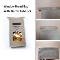 China Food Grade Clear Window Paper Bags Tear Resistant Tin Tie Bakery Bags Eco Friendly for sale