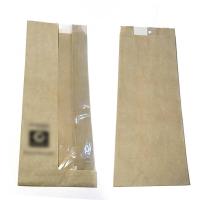 China Micro Perforated Paper Baguette Sleeves Food Grade Paper Satchel Bag Brown for sale